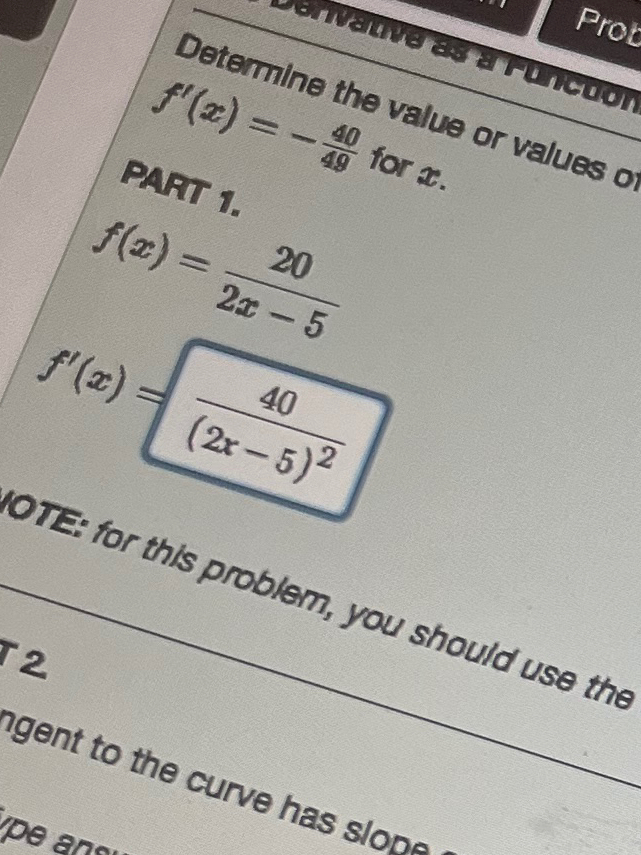 Solved Detemine the valle or values f''(x)=-408 ﻿for | Chegg.com