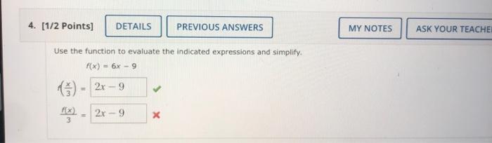 Solved Use the function to evaluate the indicated | Chegg.com