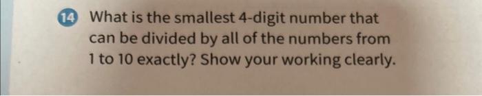 Solved What is the smallest 4-digit number that can be | Chegg.com
