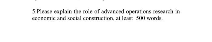 Solved Please explain the role of advanced operations | Chegg.com