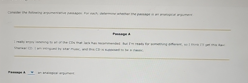 Solved Consider the following argumentative passages. For | Chegg.com
