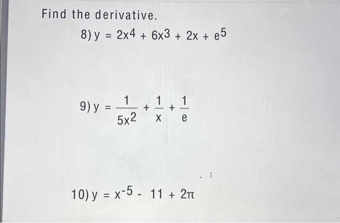 please solve these and show the work and i will give | Chegg.com