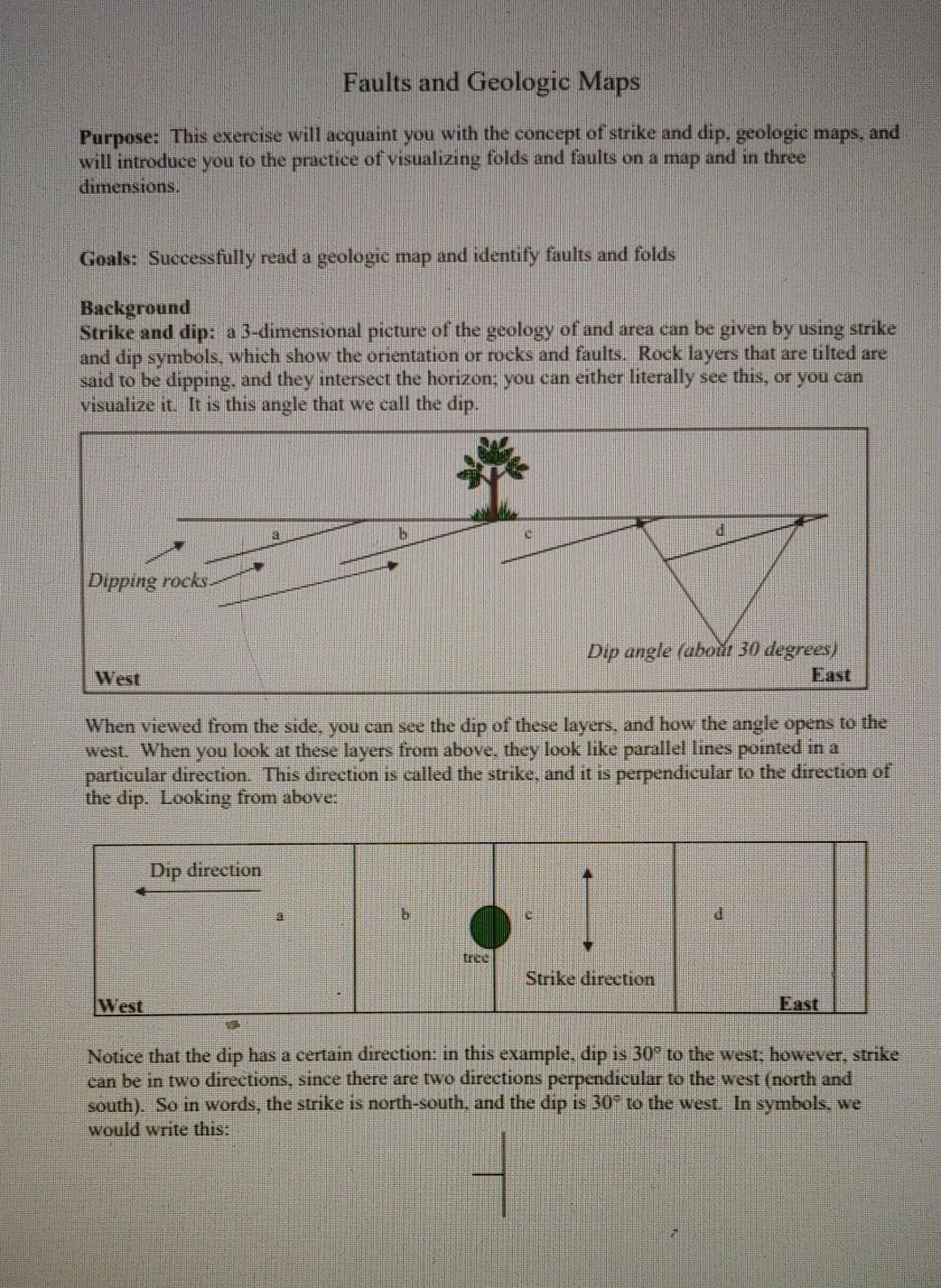 Solved Faults and Geologic Maps Purpose: This exercise will | Chegg.com