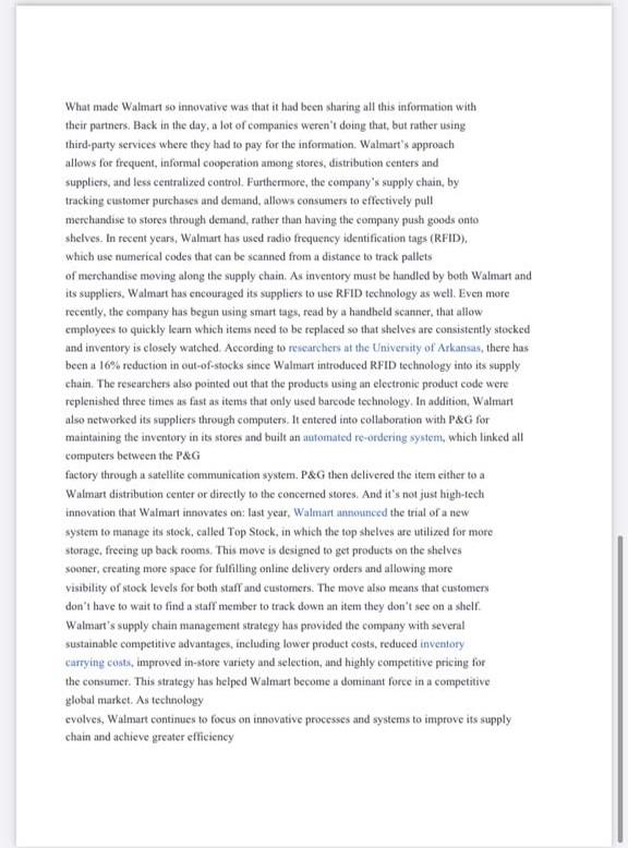 Solved When you drop by your local Walmart, you are | Chegg.com