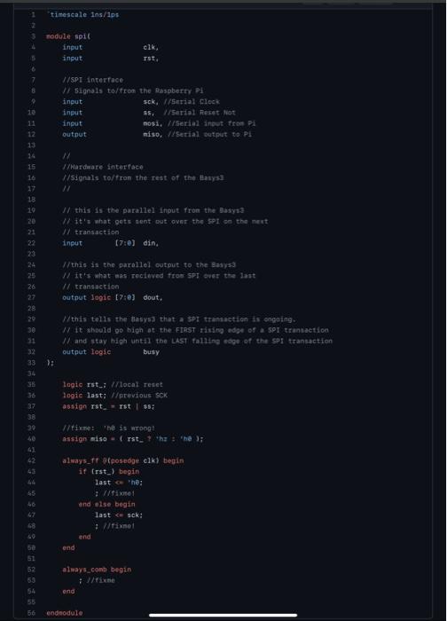 Solved Conceptually, SPI is a shift register between two | Chegg.com