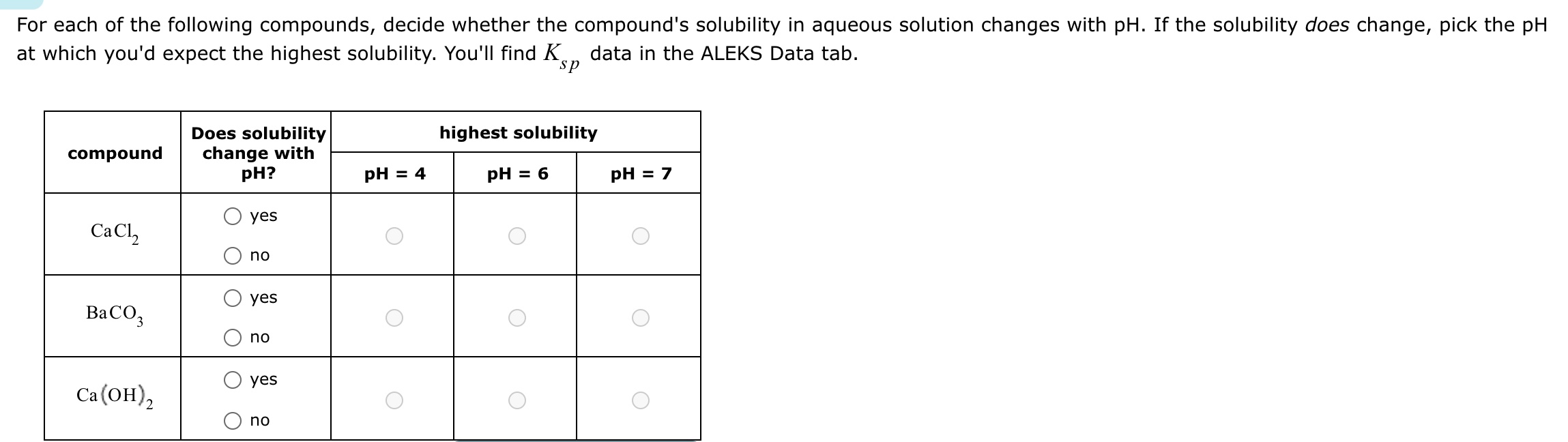 Solved For each of the following compounds, decide whether | Chegg.com