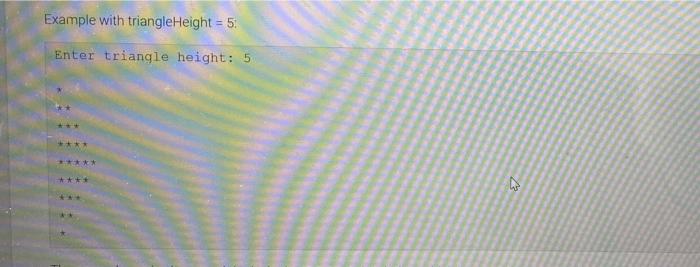 Solved in java pleaseThis program outputs an isosceles | Chegg.com