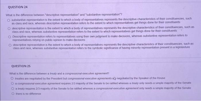 Solved QUESTION 24 What is the difference between | Chegg.com