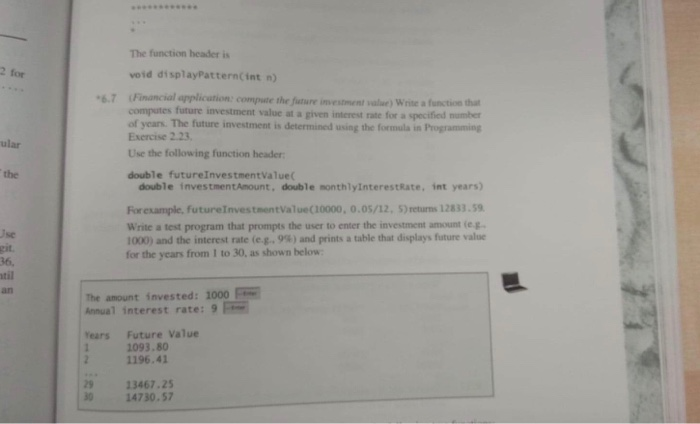 6.7 (Financial application: compute the future | Chegg.com