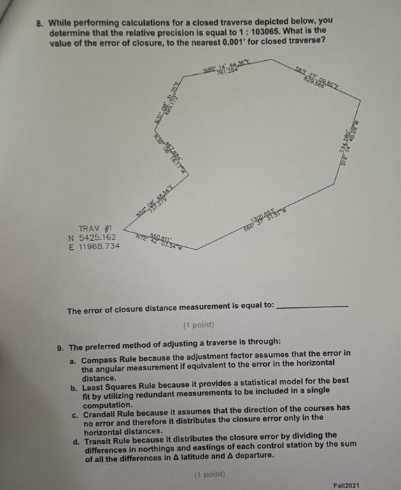 Solved 8. While performing calculations for a closed | Chegg.com