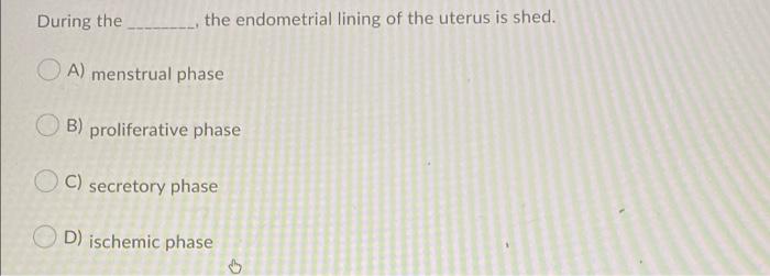Solved Uterine descensus is also known as uterine OA) | Chegg.com