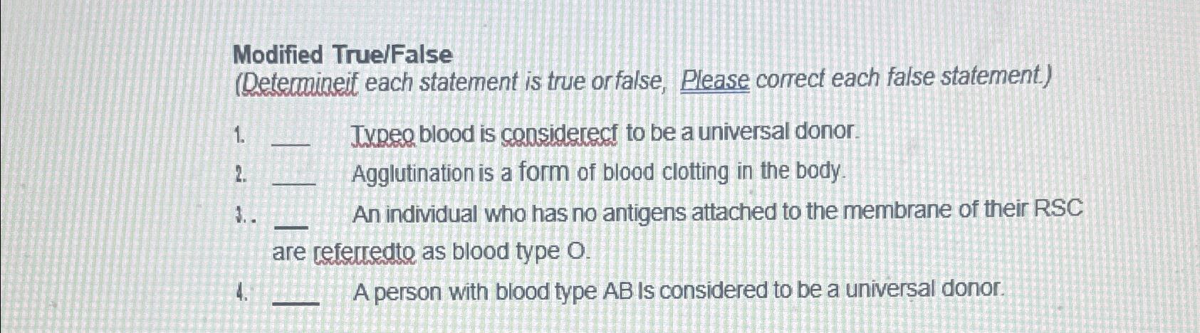Solved Modified True/False(Determineif each statement is | Chegg.com