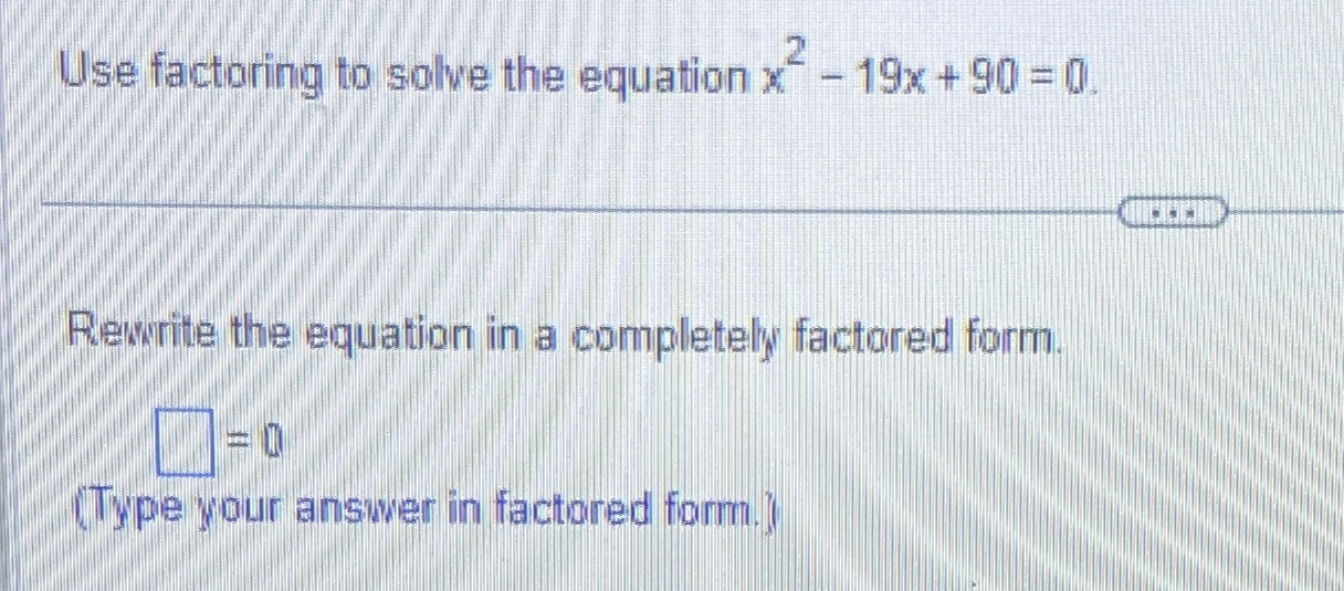 Solved Use factoring to solve the equation | Chegg.com
