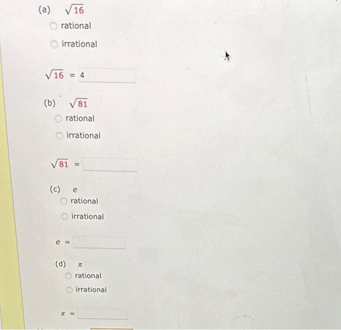 Solved rational irrational | Chegg.com