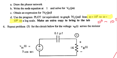 Solved Givena. ﻿Draw the phasor networkb. ﻿Write the node | Chegg.com