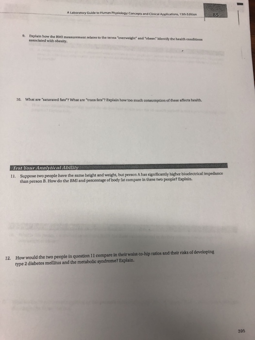 Solved Name Date Section Laboratory Report DATA FROM | Chegg.com