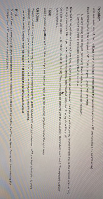 Solved Problem Given A Numeric Array A Find The Linear 8866