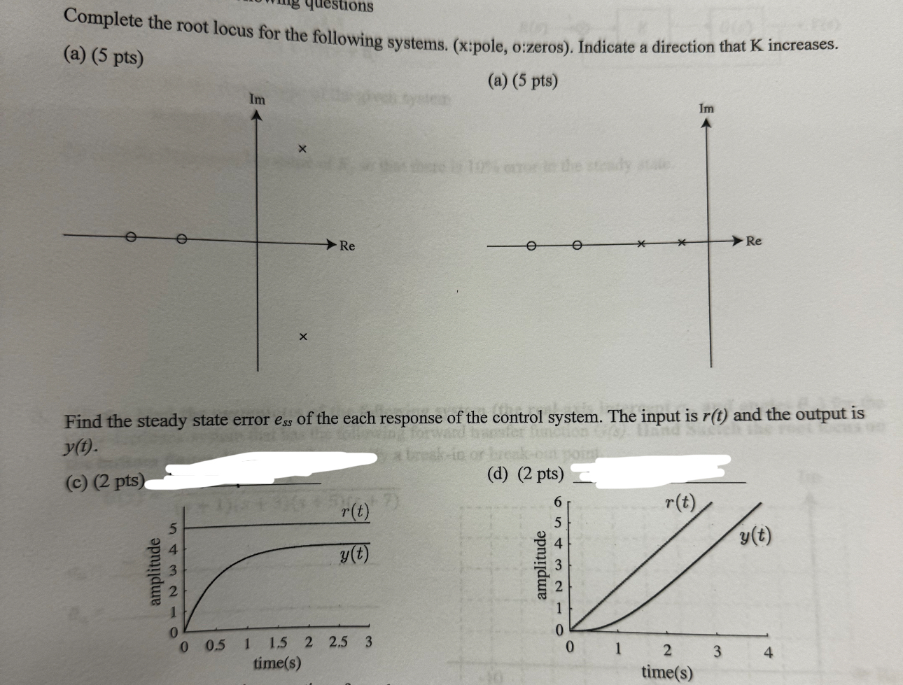 Solved Complete the root locus for the following systems. | Chegg.com