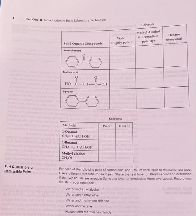 Solved Part One Introduction to Basic Laboratory Techniques | Chegg.com