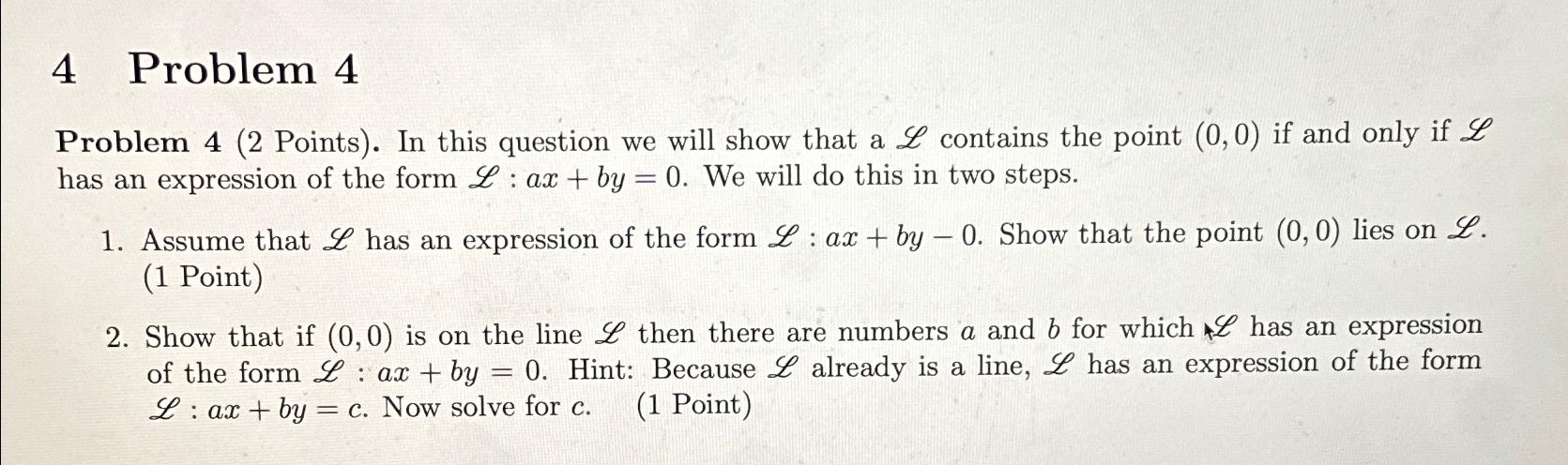 Solved 4 ﻿Problem 4Problem 4 (2 ﻿Points). ﻿In this question | Chegg.com