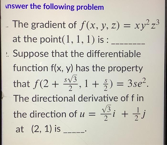 Solved this is for multivariate calculus. i hope someone can | Chegg.com