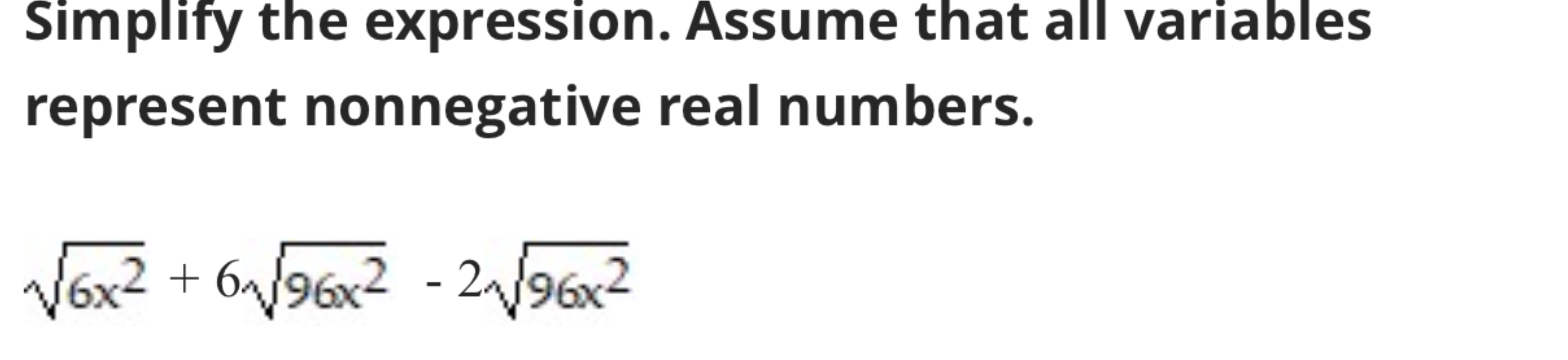 Solved Simplify the expression. Assume that all | Chegg.com