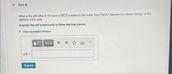Solved What is the pH of a buffer prepared by adding 0.809 | Chegg.com