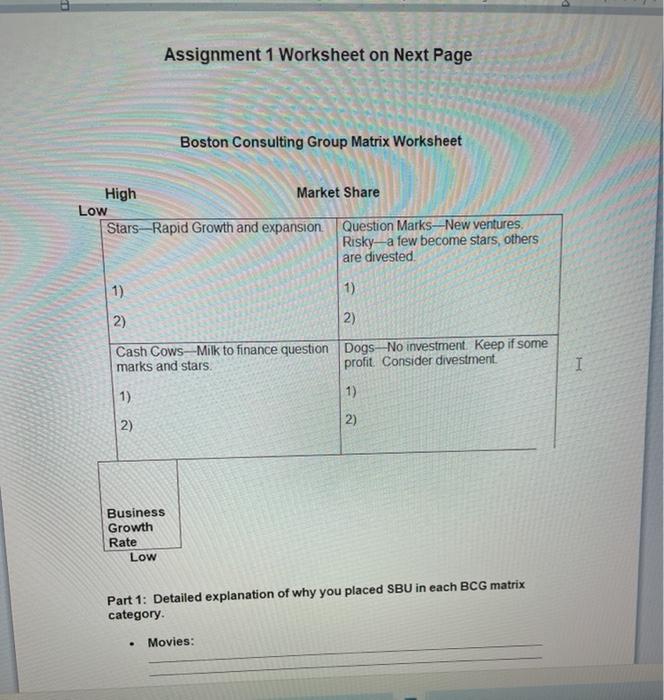 alisplayed improperly Chapter 8-The BCG Matrix and | Chegg.com