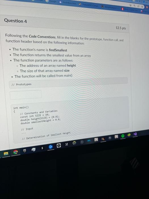 Solved Following the Code Conventions, fill in the blanks | Chegg.com