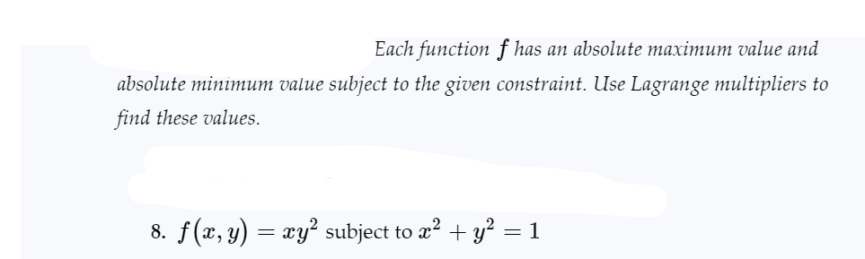 Solved Each function f ﻿has an absolute maximum value | Chegg.com