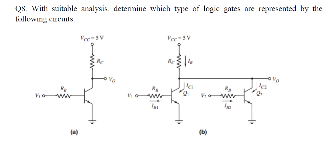 Solved With suitable analysis, determine which type of logic | Chegg.com