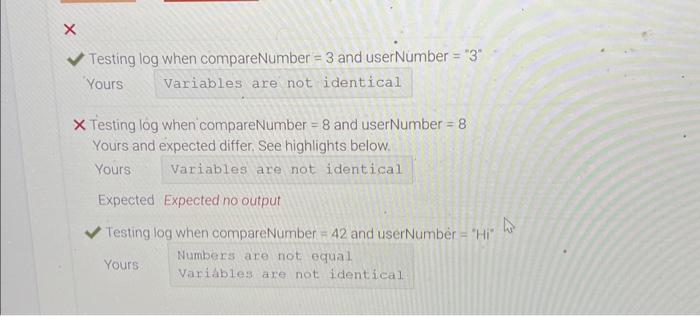 Solved Compare userNumber with compareNumber and display | Chegg.com