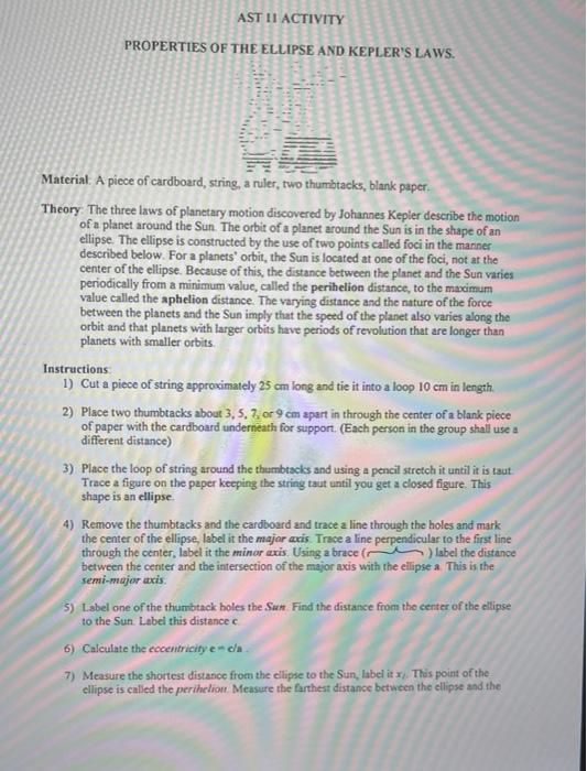 Solved AST IT ACTIVITY PROPERTIES OF THE ELLIPSE AND | Chegg.com