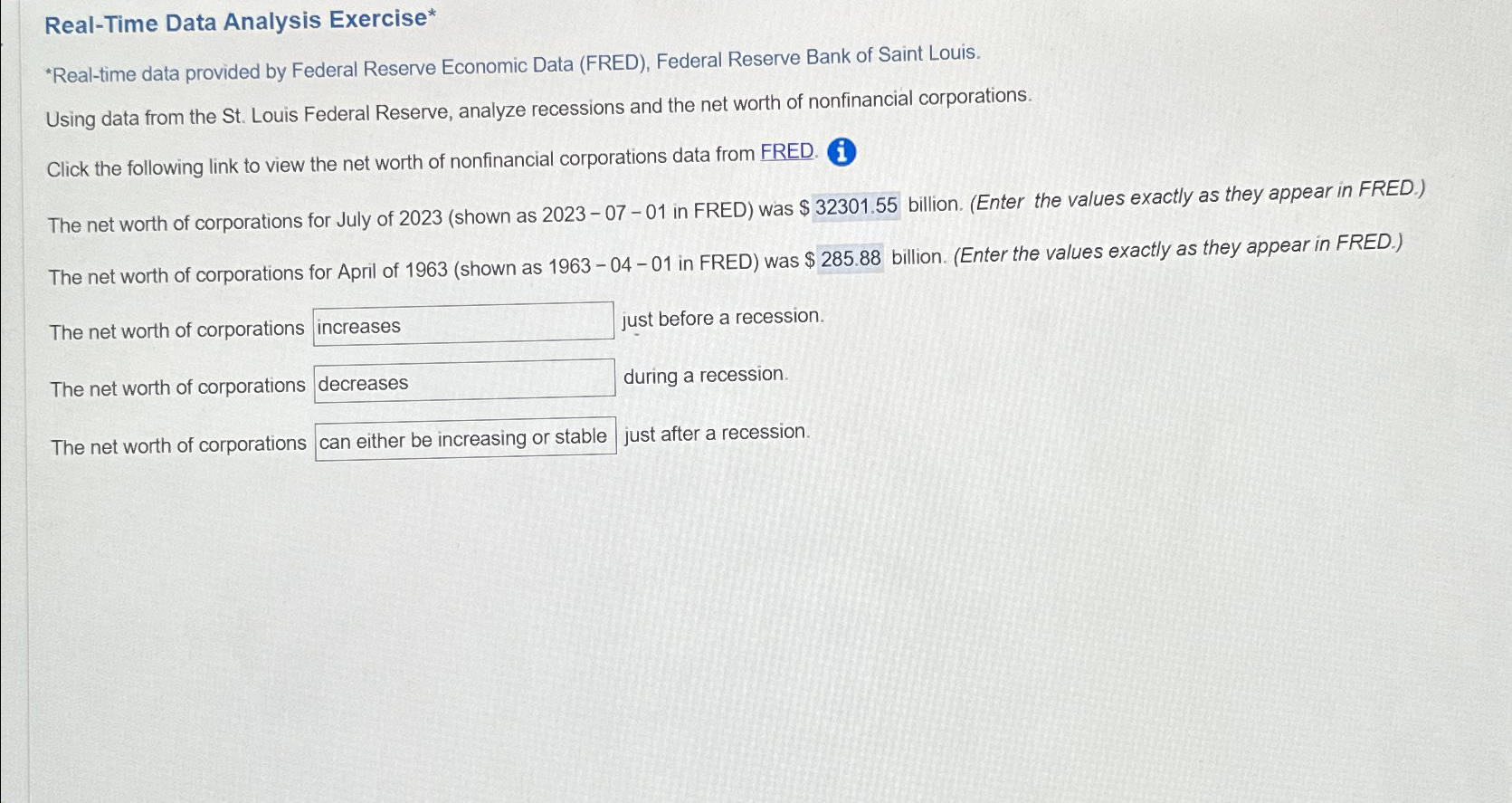Solved Real-Time Data Analysis Exercise ?***Real-time data | Chegg.com