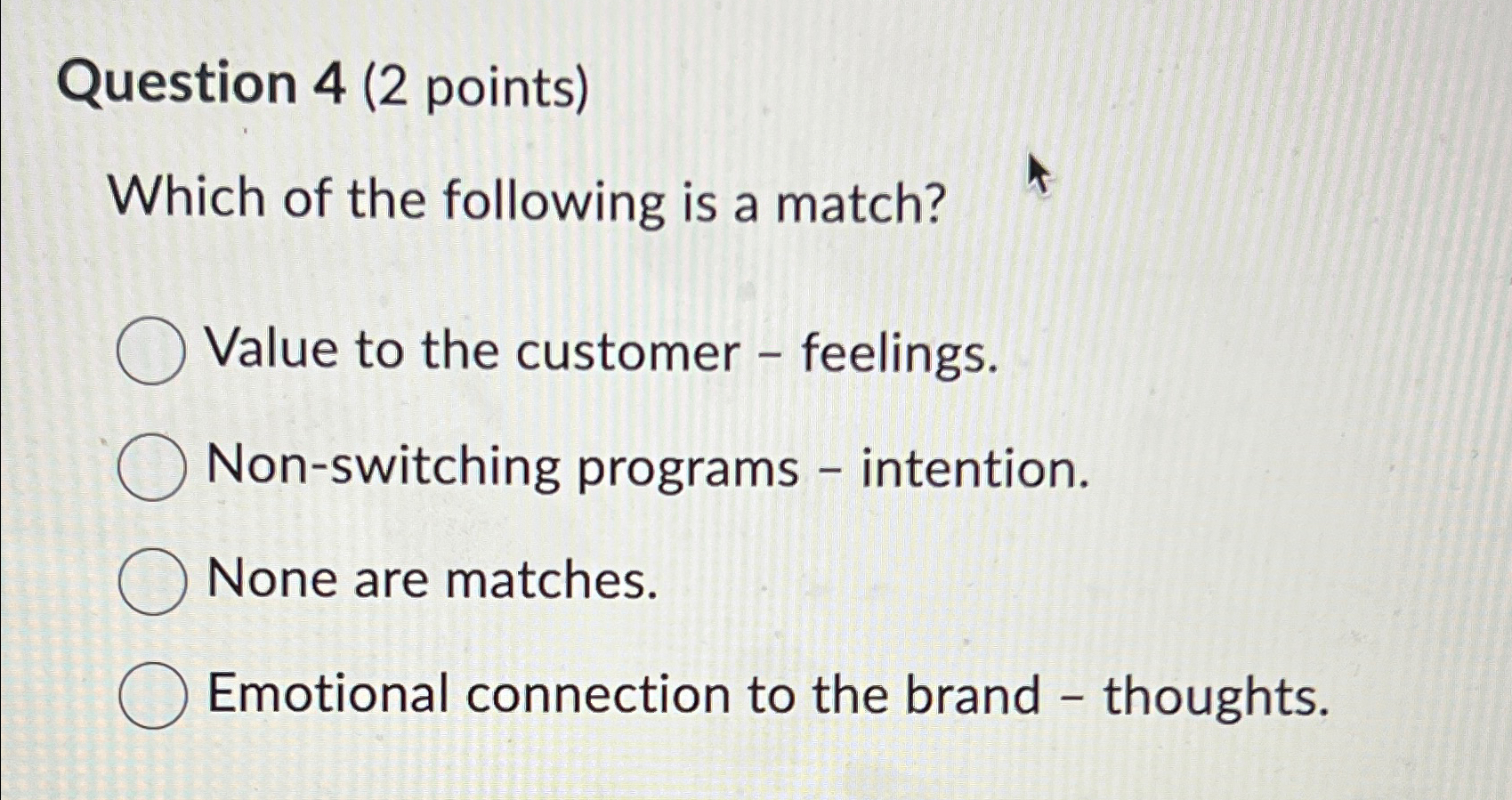 Solved Question 4 (2 ﻿points)Which of the following is a | Chegg.com