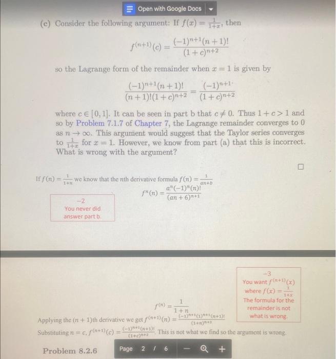 this is a real analysis course. please answer part B | Chegg.com