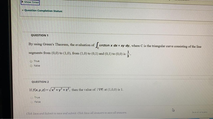 Solved Show Timer Question Completion Status Question 1 1691