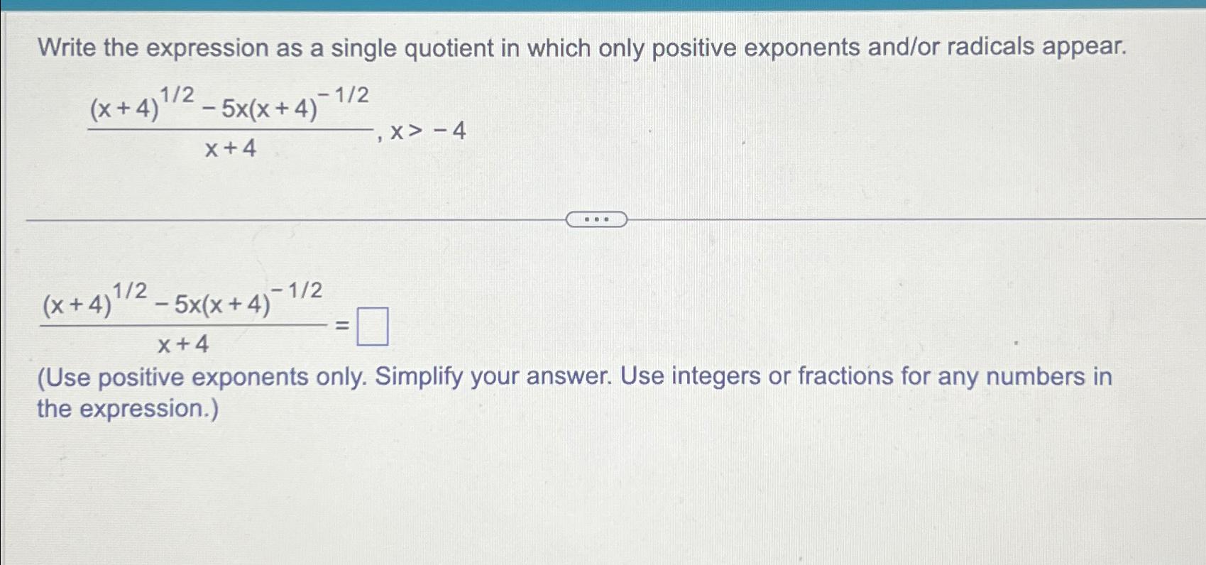 Solved Write the expression as a single quotient in which | Chegg.com