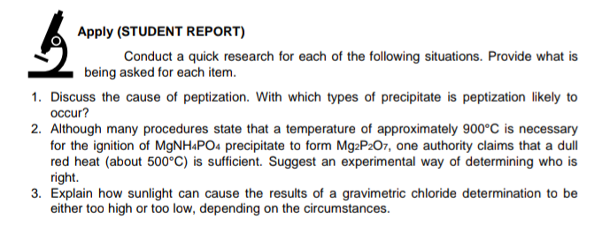 Solved Apply (STUDENT REPORT) Conduct a quick research for | Chegg.com