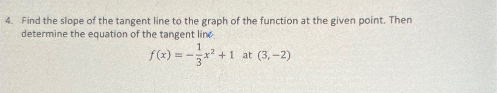 Solved Find the slope of the tangent line to the graph of | Chegg.com