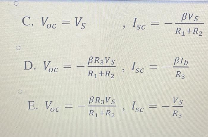 Solved Find the equation that gives the open-circuit voltage | Chegg.com