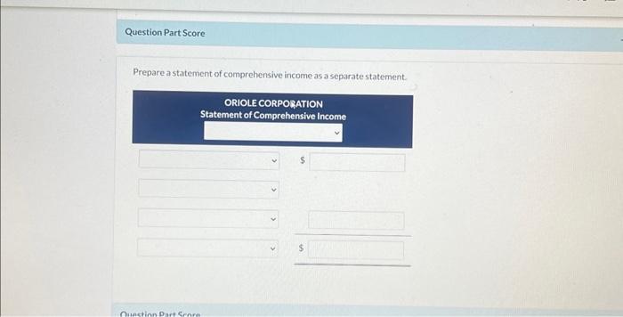 Solved Current Attempt in Progress The ledger of Oriole | Chegg.com