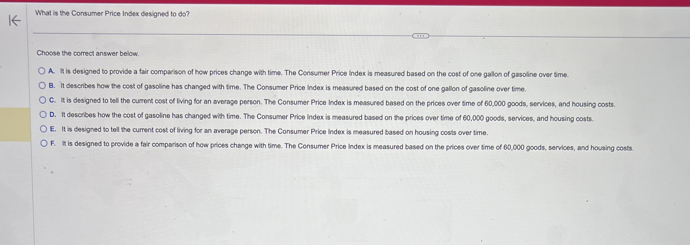 Solved What is the Consumer Price Index designed to | Chegg.com