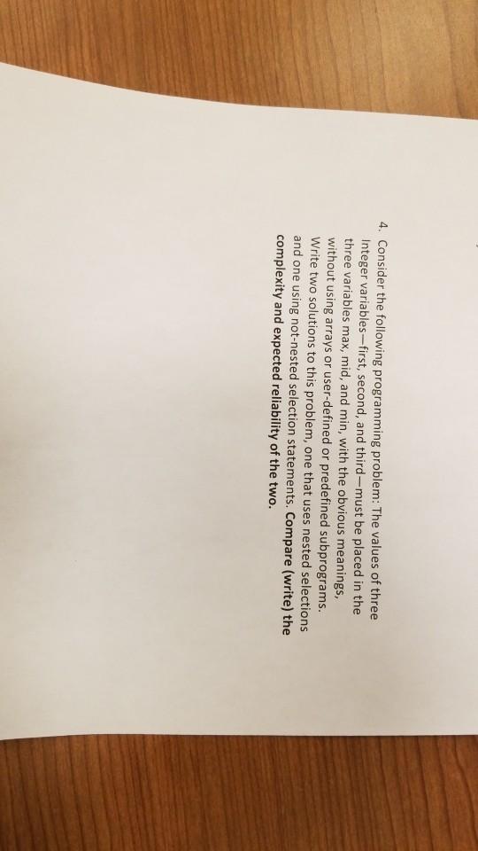 Solved 4. Consider the following programming problem: The | Chegg.com