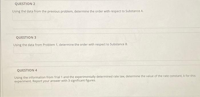 Solved Time for B to react 1. A student collected the data | Chegg.com