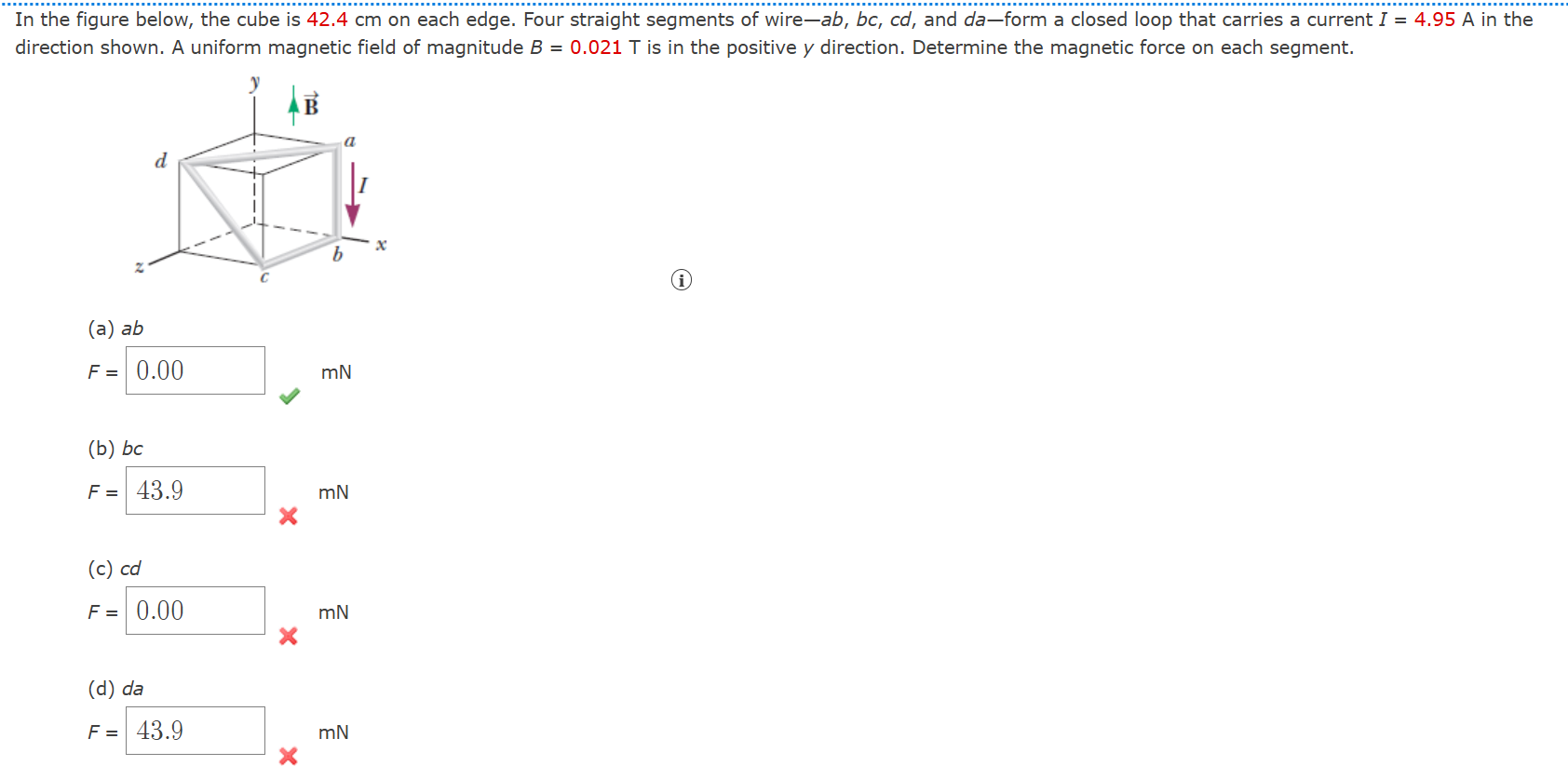 Solved In ﻿the figure below, the cube is 42.4 cm on ﻿each | Chegg.com