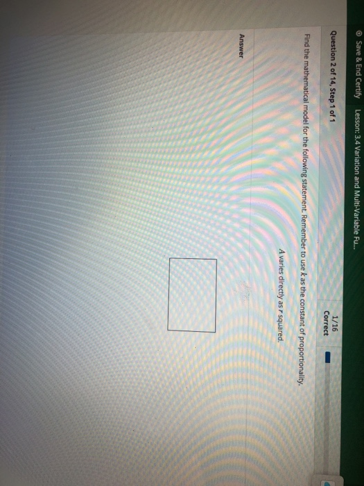 Solved Save & End Certify Lesson: 3.4 Variation and | Chegg.com