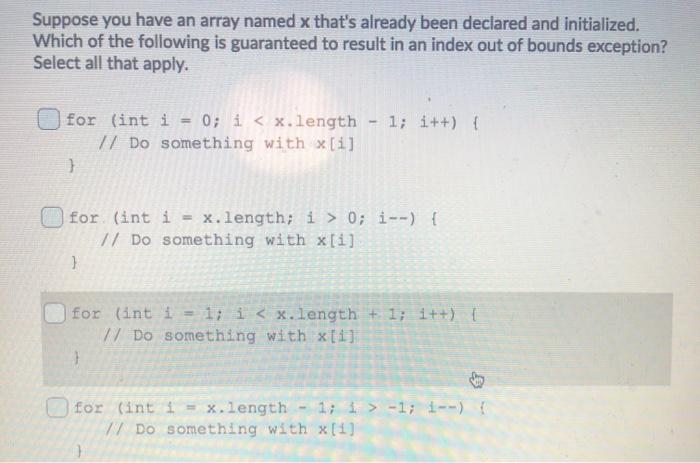 Solved Suppose You Have An Array Named X Thats Already Been 