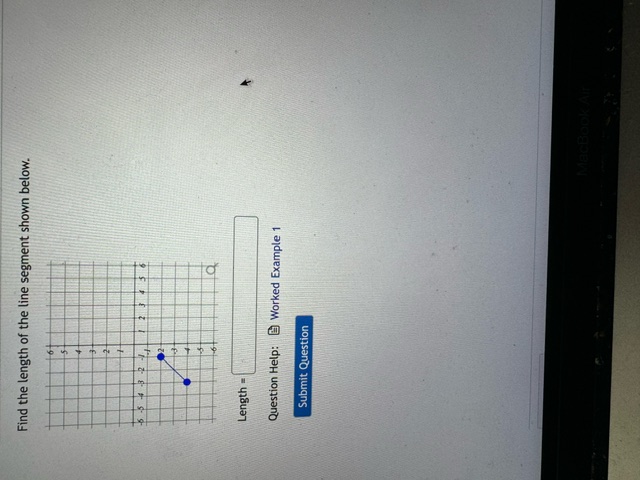 Solved Find the length of the line segment shown below. | Chegg.com