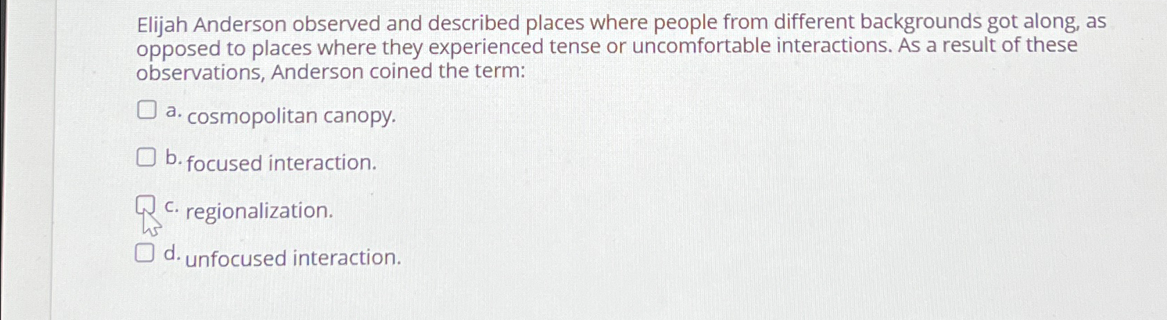 Solved Elijah Anderson observed and described places where | Chegg.com